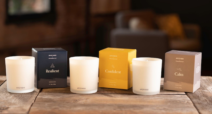 Apotheke Creates Spa Candle Collection for Woodhouse Spa - Beauty Packaging