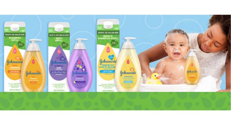 Johnson's Baby Releases Refills with 88% Less Plastic - Beauty Packaging