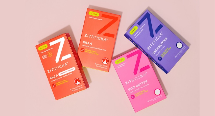 ZitSticka Repackages Line in Colorful Cartons - Beauty Packaging