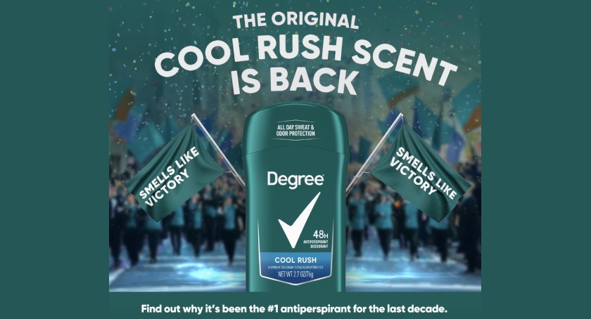 Degree Relaunches Its Original Cool Rush Antiperspirant - Beauty Packaging
