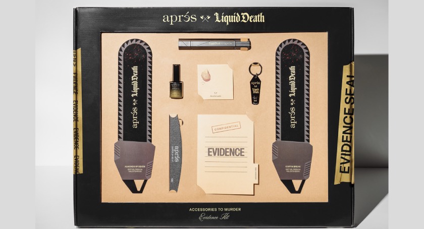 Aprés Nail Partners with Liquid Death - Beauty Packaging