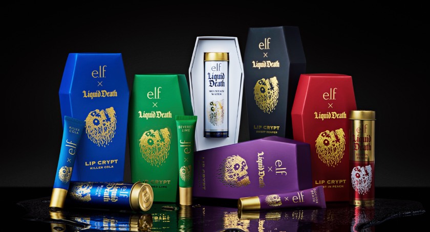 E.l.f. Partners with Liquid Death Again - Beauty Packaging